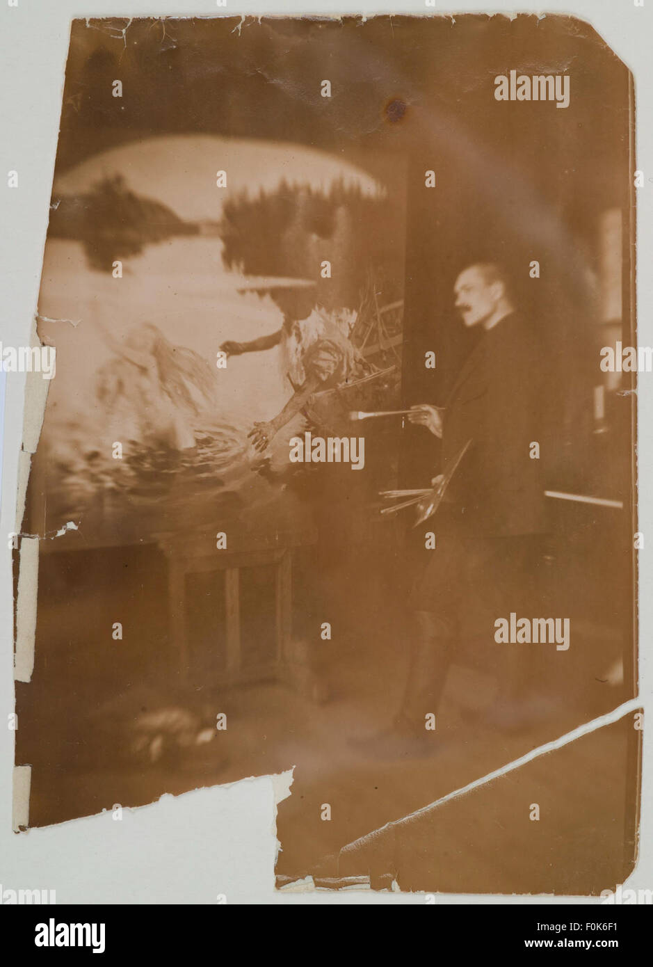 This photograph shows a print of Axel Gallén's painting *The Aino Myth ...