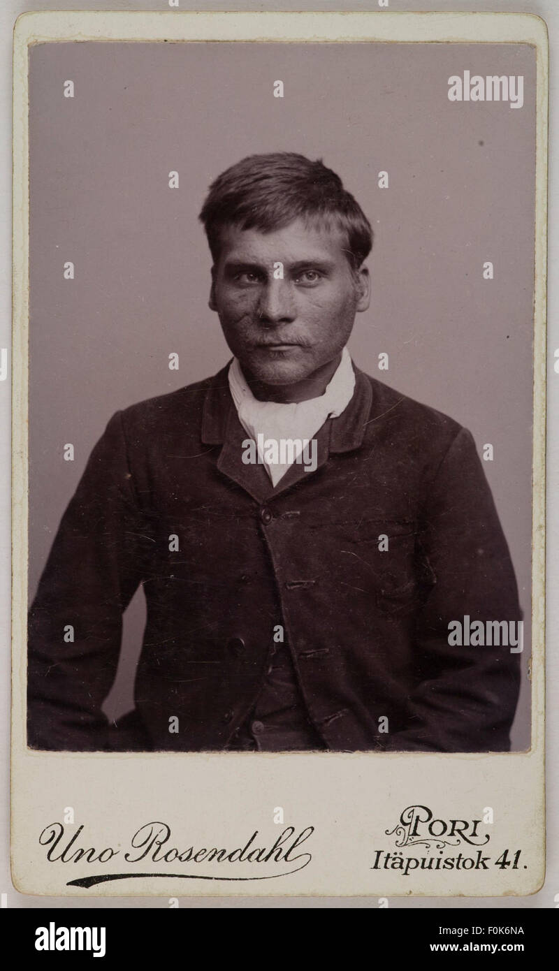 This photograph from 1894 shows Karl Edvard Lindell, who was arrested ...