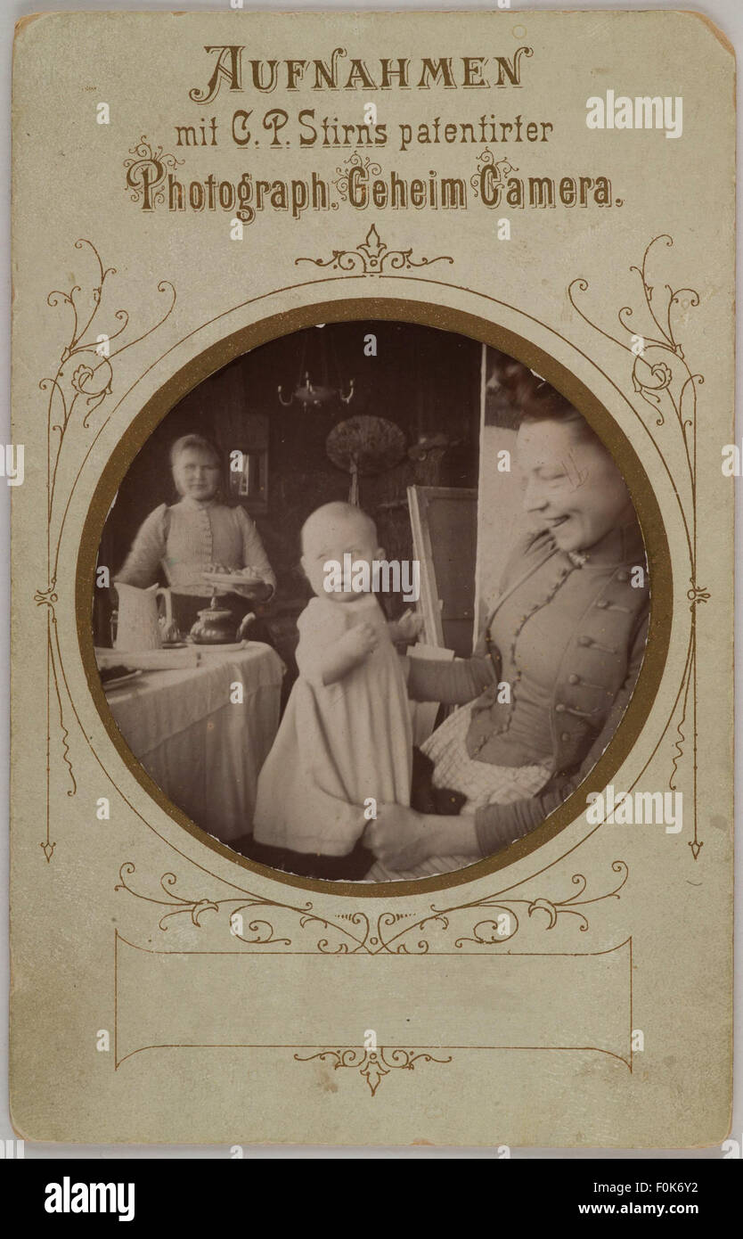 This photograph shows Mary Gallén with her daughter Marjatta and an ...