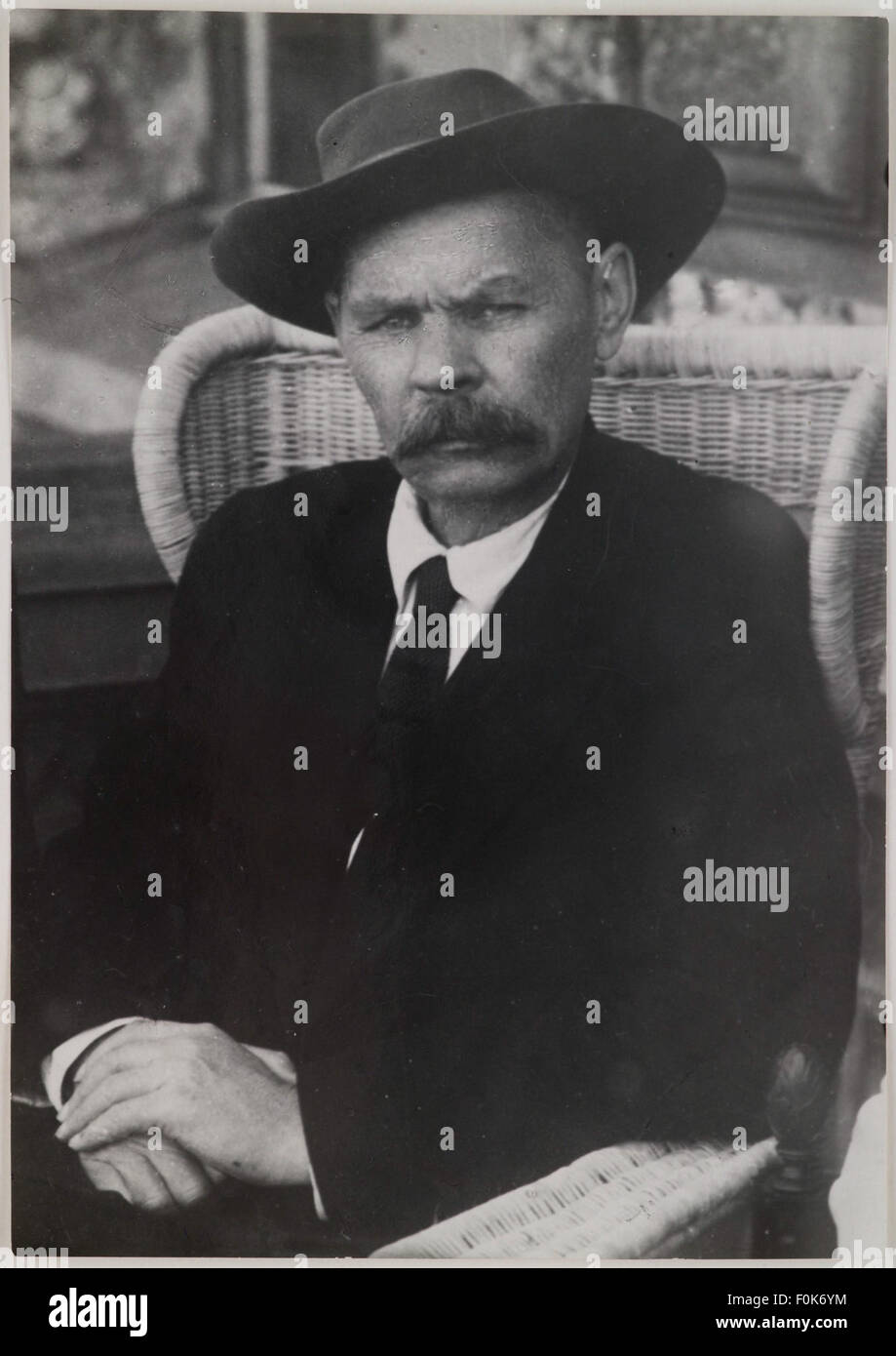 A historical photograph of Maxim Gorky, the famous Russian writer and ...