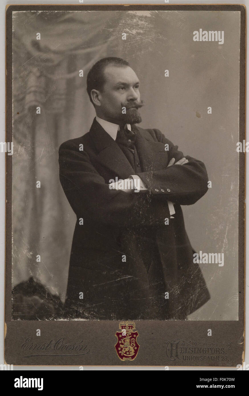 Photography studio portrait of Axel Gallén in Helsinki, 1902 ...