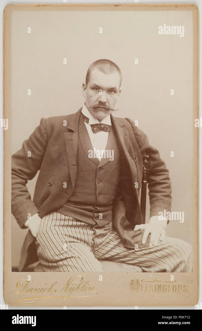 Photography studio portrait of Axel Gallén, sitting, Helsinki, 1890 ...