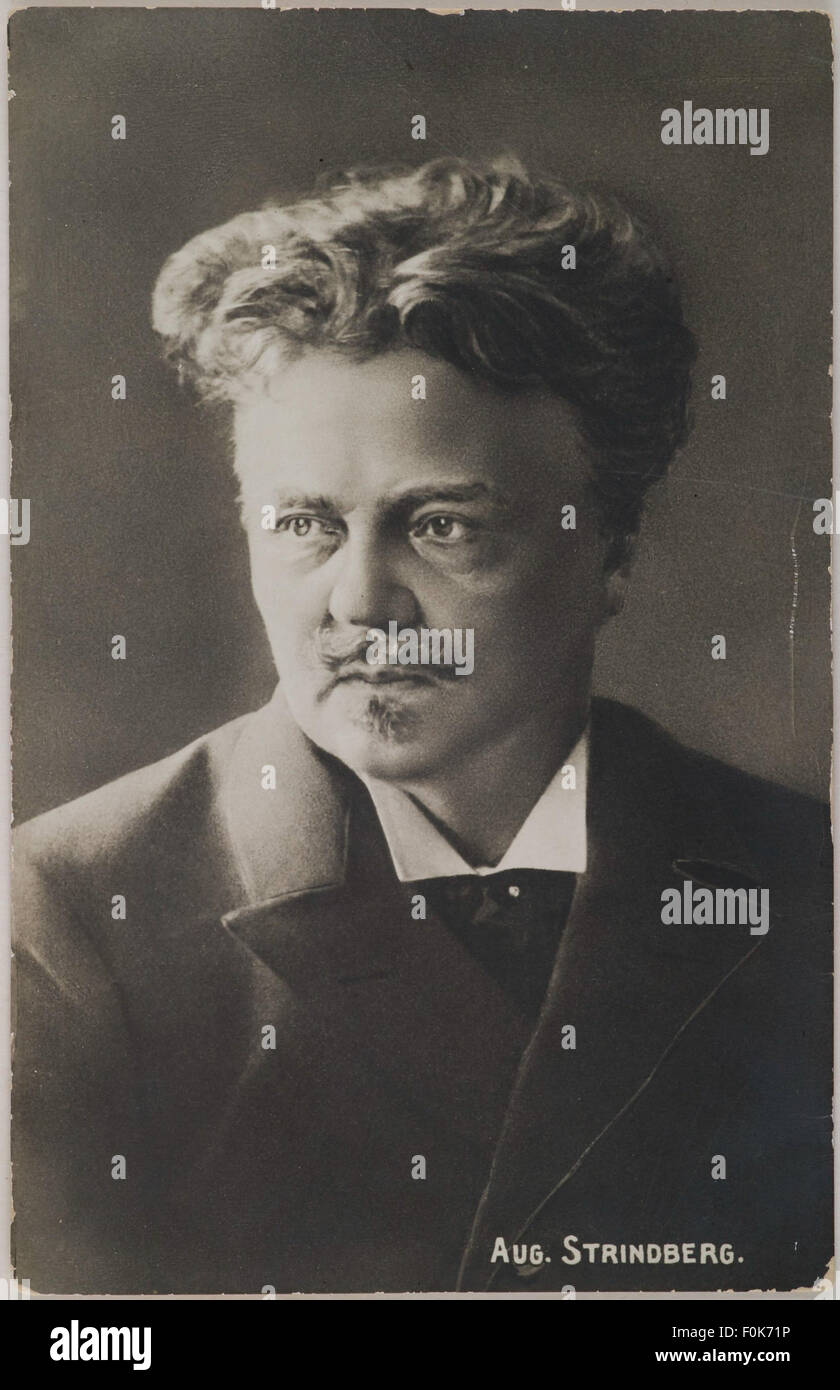 A portrait of Swedish playwright August Strindberg, painted by Akseli ...