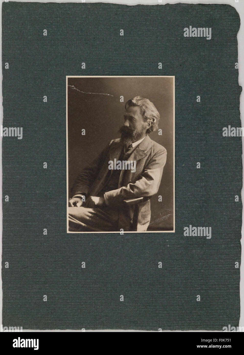 Studio portrait of a man; photograph with a frame Stock Photo - Alamy