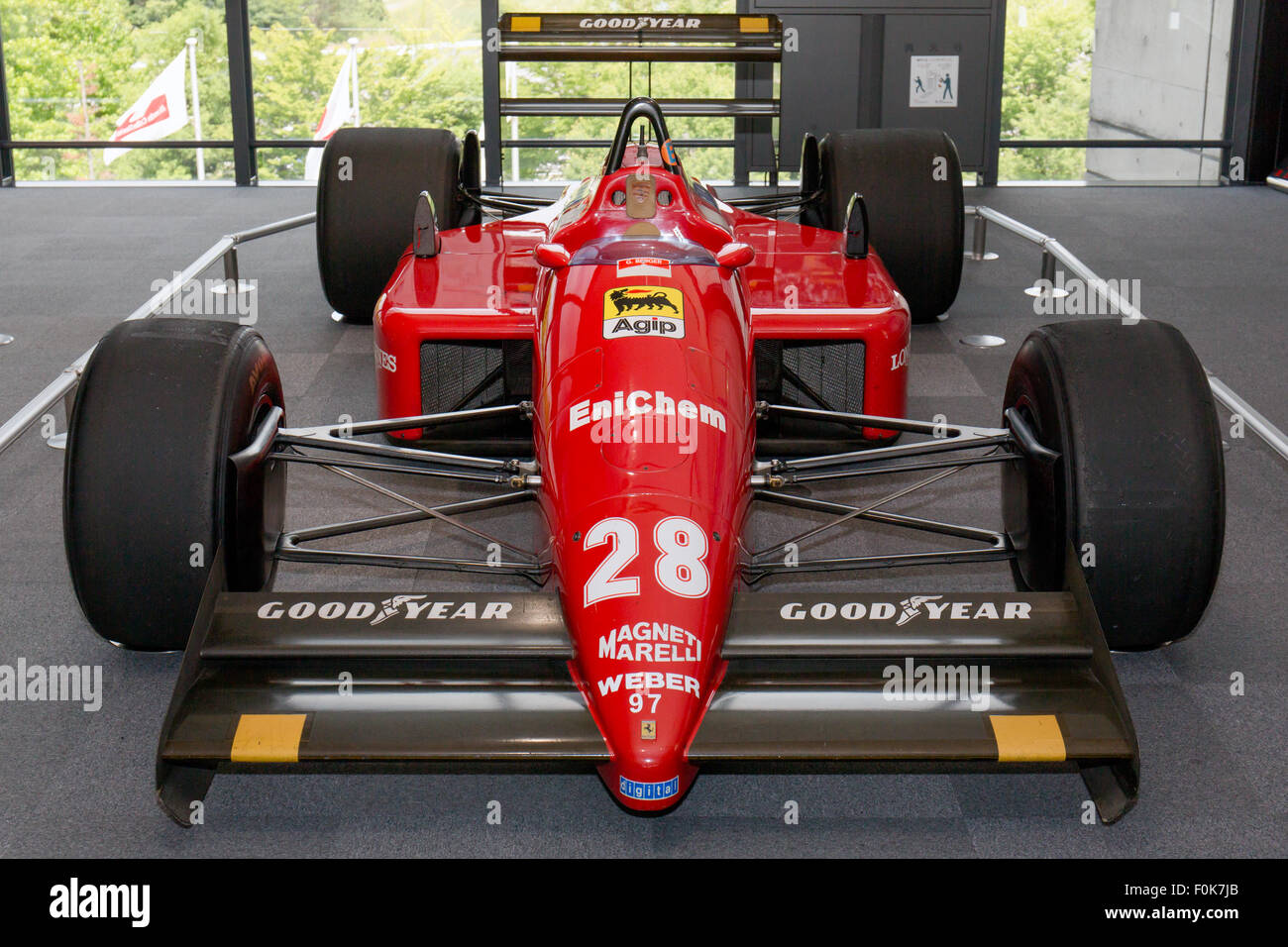 The Ferrari F1-87, displayed in the 2015 Honda Collection Hall, is a ...
