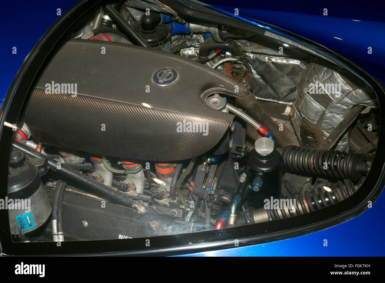 This image shows the engine room of the 2015 Nissan R390 GT1 road car ...