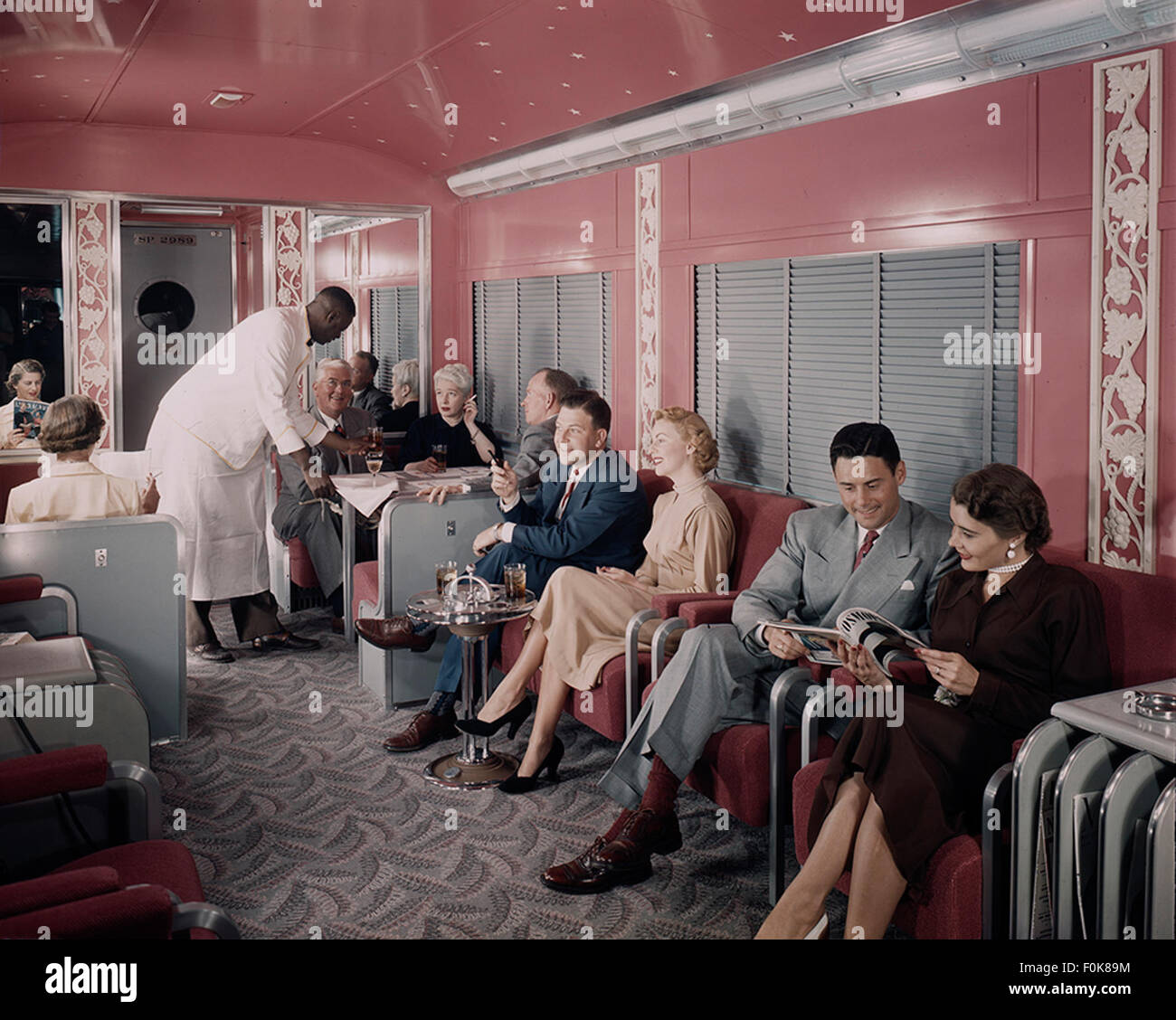 The Southern Pacific Railroad's Sunset Limited Lounge car, built by ...