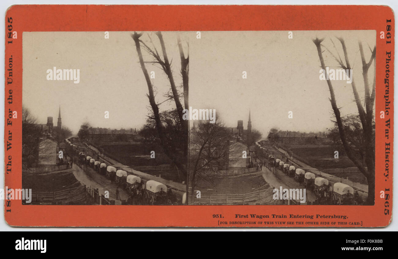 The first wagon train entering Petersburg during the Civil War was a ...
