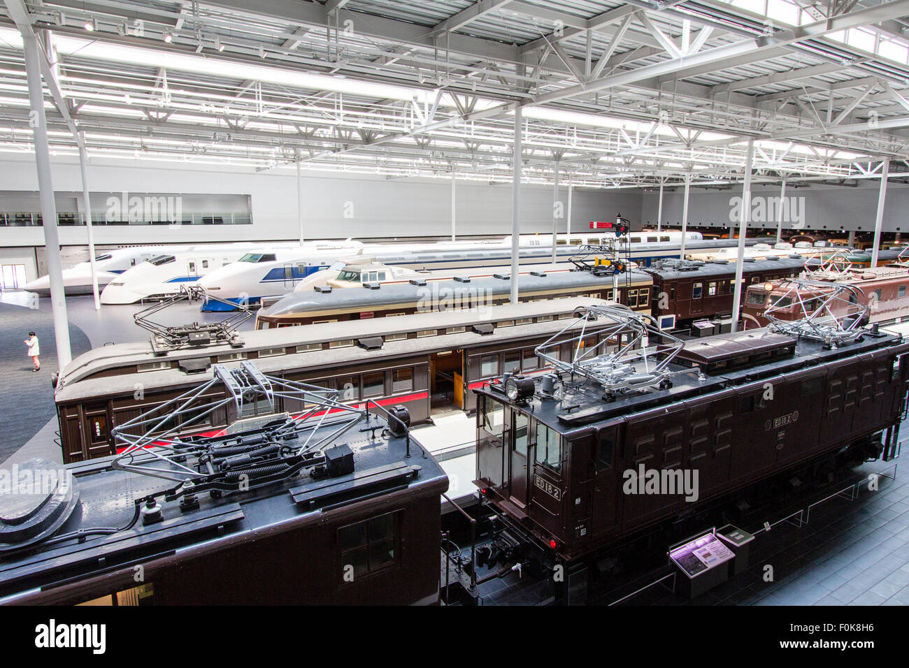 Japan, Nagoya, Railway park. Interior of the Shinkansen Museum ...