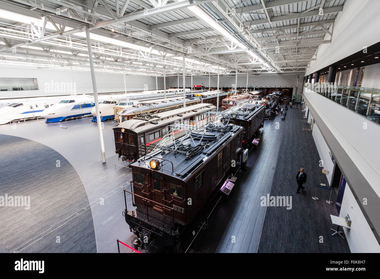 Japan, Nagoya, Railway park. Interior of the Shinkansen Museum ...