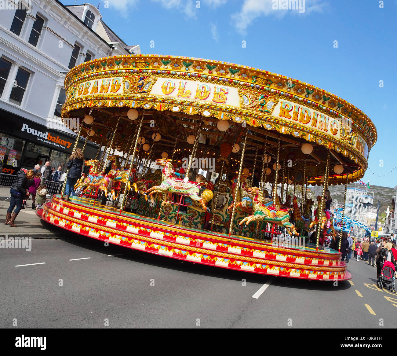 Carousel one of the fairground rides which fill the streets of ...