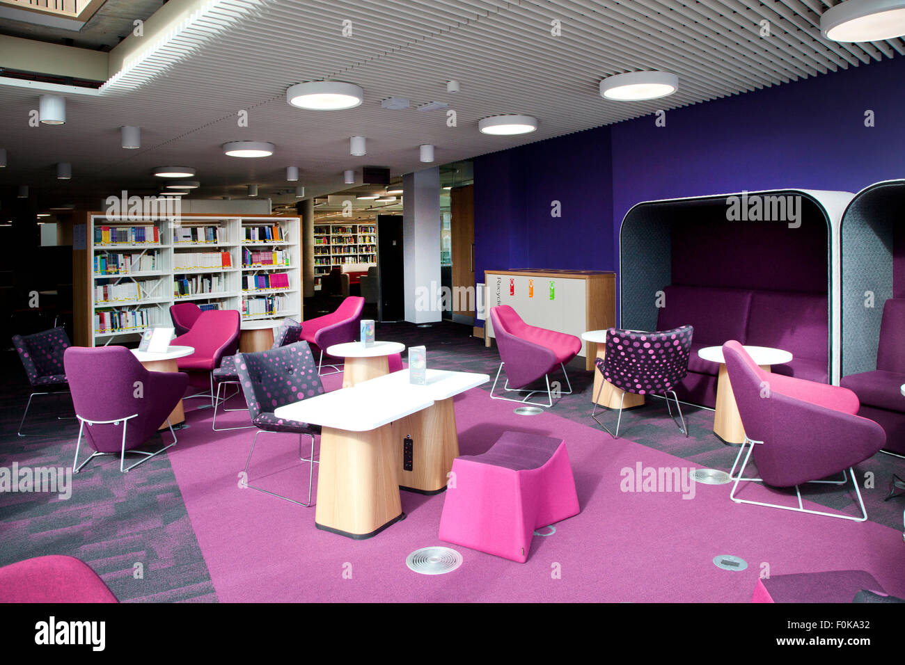 Students leisure area in the Laidlaw Library at Leeds University Stock ...