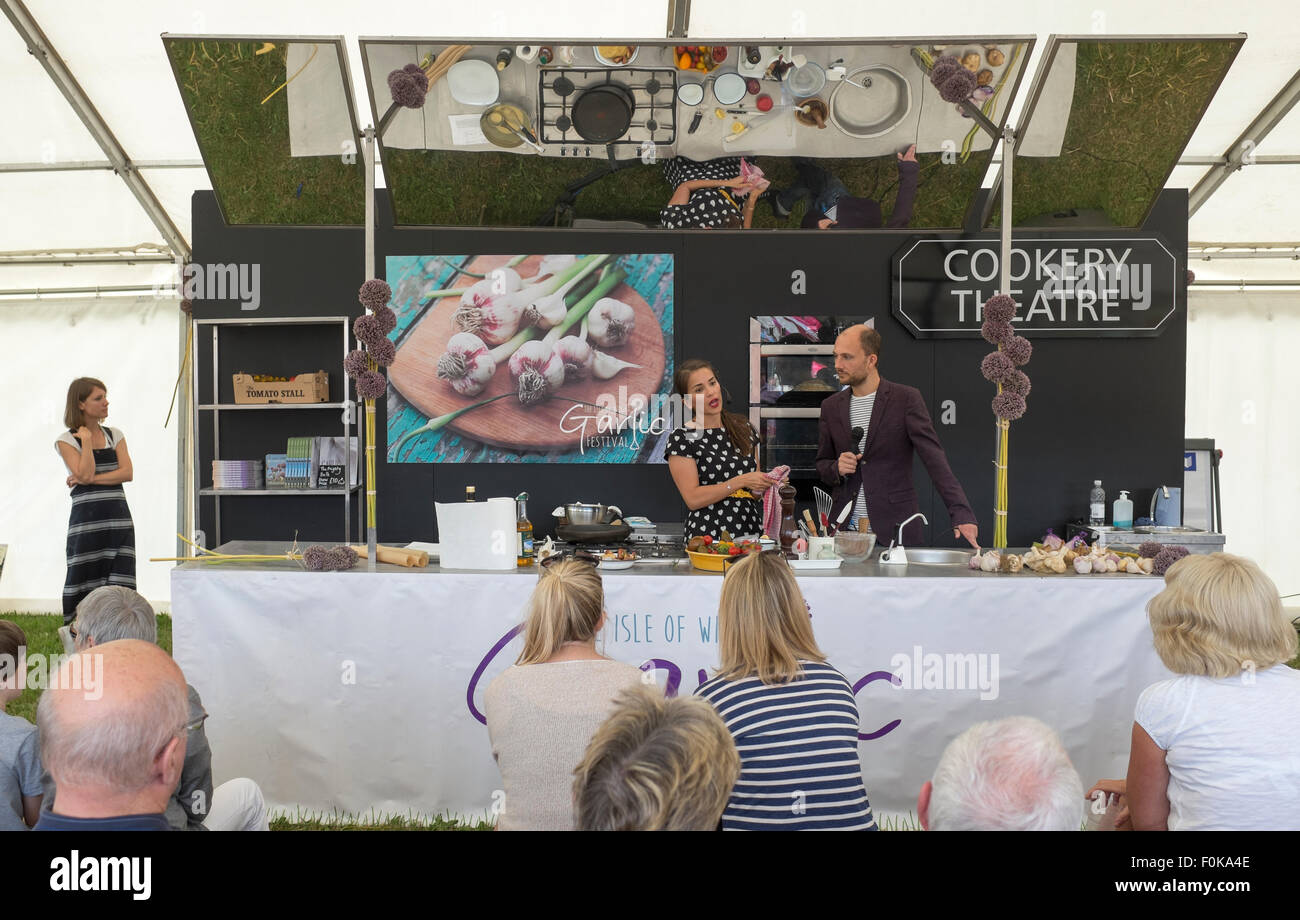 Chef Rachel Khoo demonstrates at the Cookery Theatre at the Isle of ...