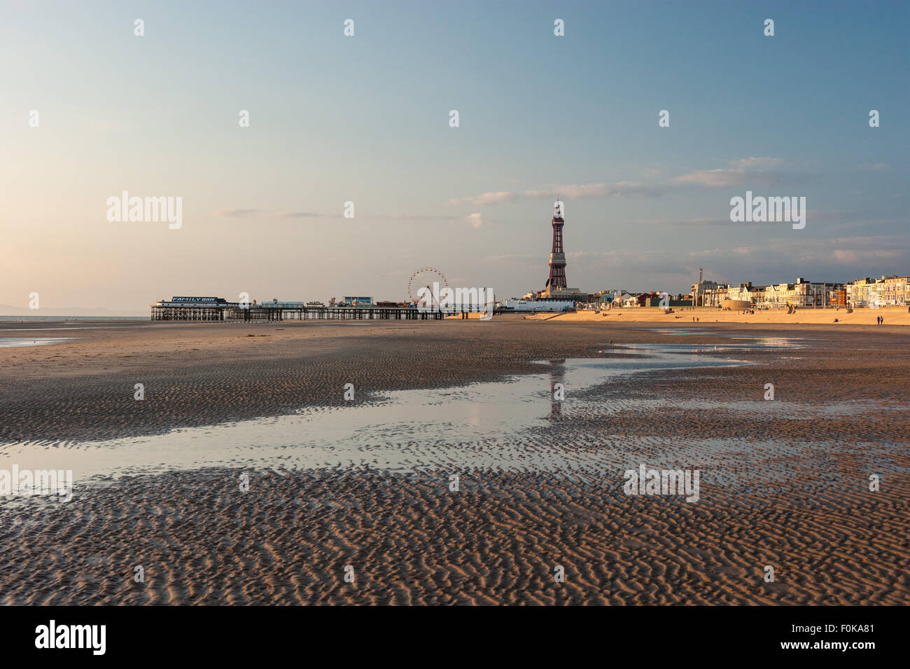 Blackpool, UK. 17th August, 2015. UK Weather: After a hot and sunny day ...