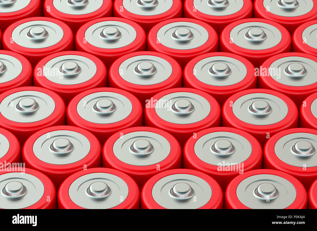 Macro view of orange type AA batteries Stock Photo - Alamy