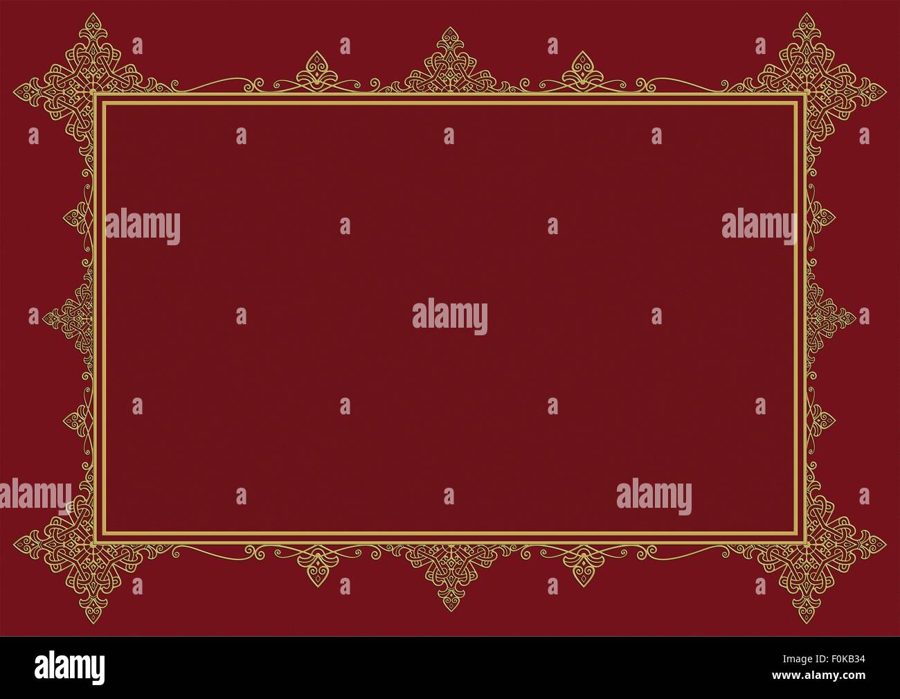 Burgundy Vintage Frame Background. Medieval Frame Backdrop Stock Photo ...