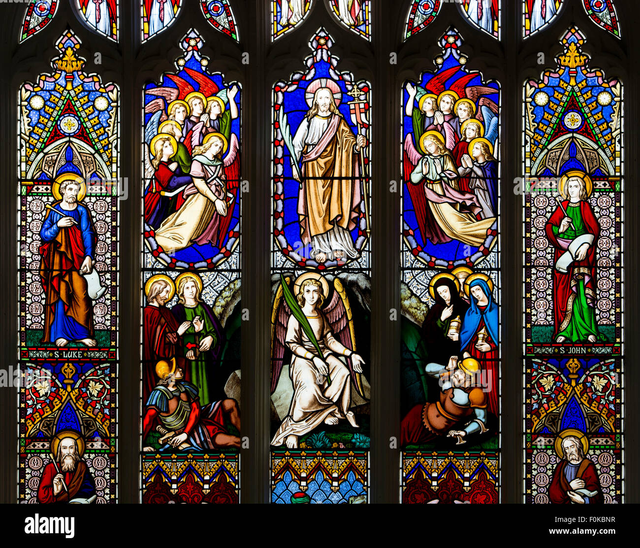 The East Window, St. Mary the Virgin Church, Whiston, Northamptonshire ...