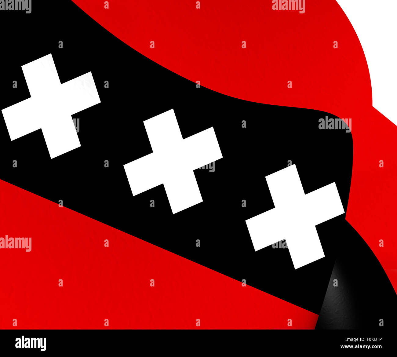 Flag of Amsterdam. Close Up Stock Photo - Alamy