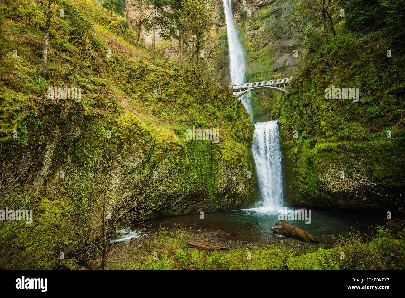 Famous Oregon Multnomah Falls near Portland, Oregon, United States ...