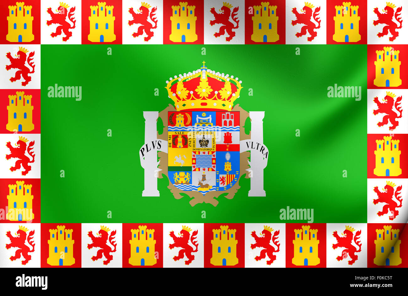 Province of Cadiz 3D Flag, Spain. Close Up Stock Photo - Alamy