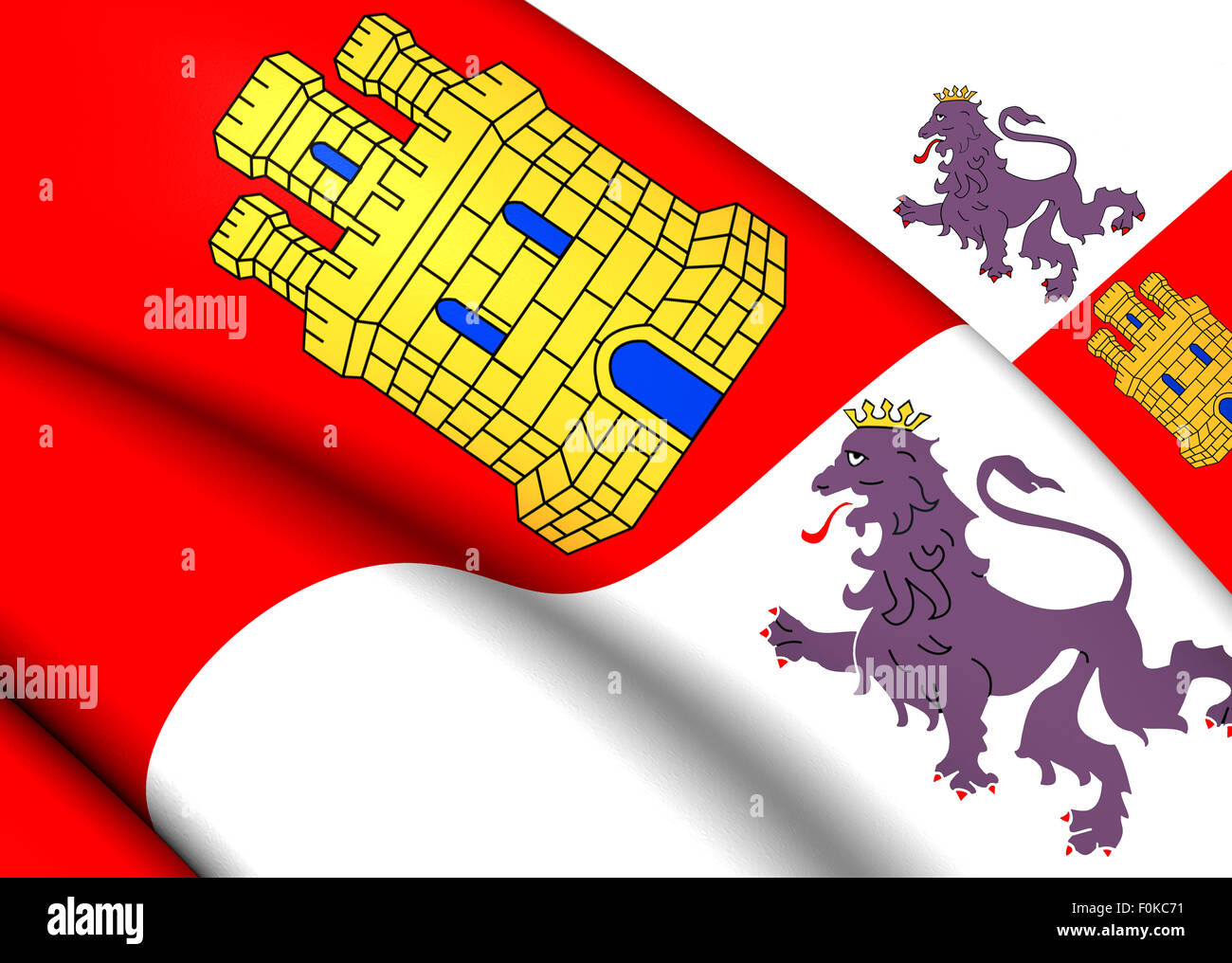 Flag leon province spain close hi-res stock photography and images - Alamy
