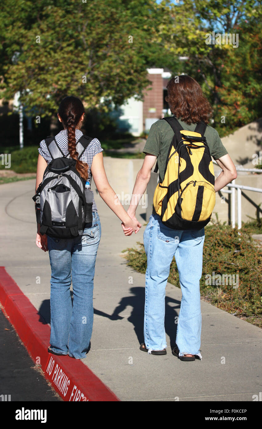 College Students Walking To Class
