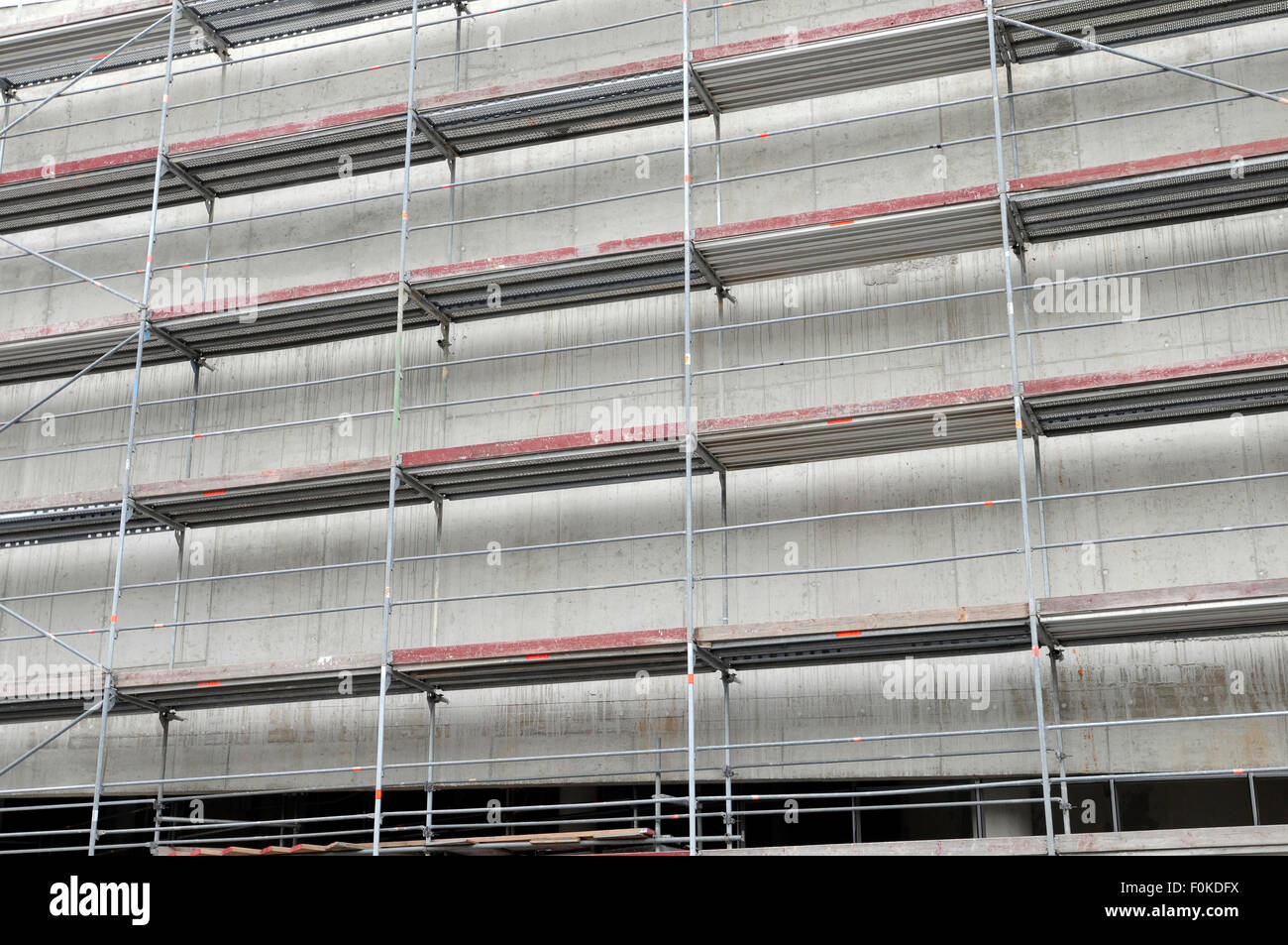 scaffold at a concrete building germany europe Stock Photo - Alamy