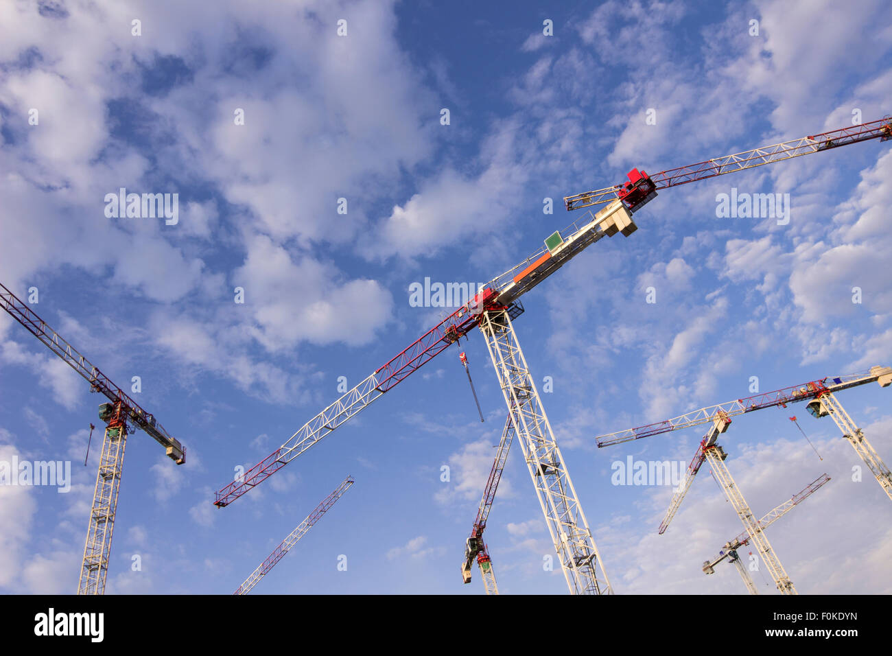 Germany, Berlin, cranes at construction site Stock Photo - Alamy