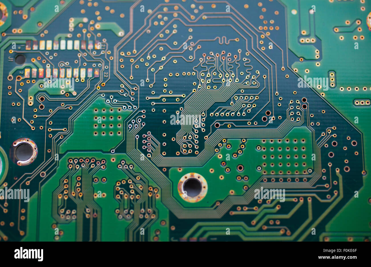 The internals of a computer hard drive - read-write heads, disc ...