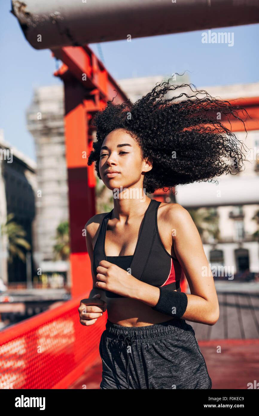 Spain barcelona female jogger hi-res stock photography and images - Alamy