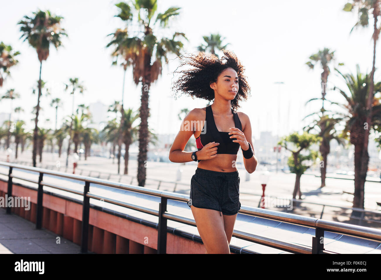 Spain barcelona female jogger hi-res stock photography and images - Alamy