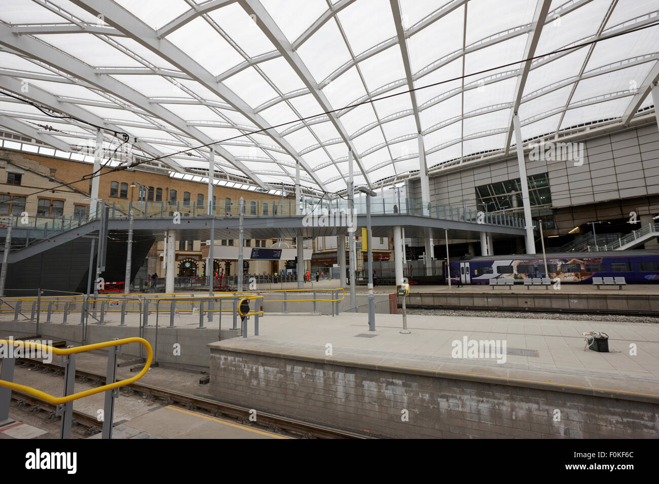 Manchester victoria railway station metrolink platforms England UK ...