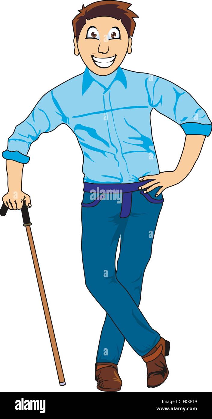Walking man illustration comic hi-res stock photography and images - Alamy