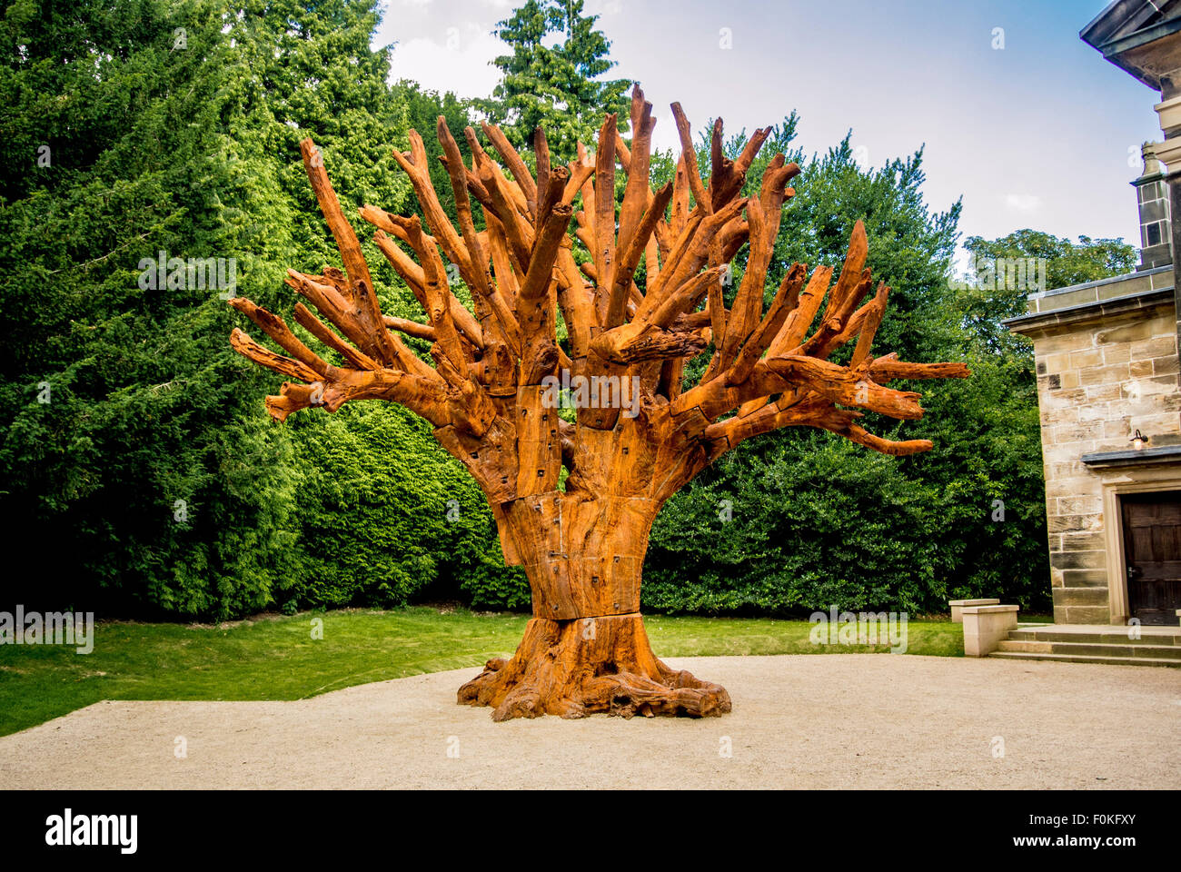 Yorkshire Sculpture Park. Ai Weiwei exhibition. Iron Tree Stock Photo ...