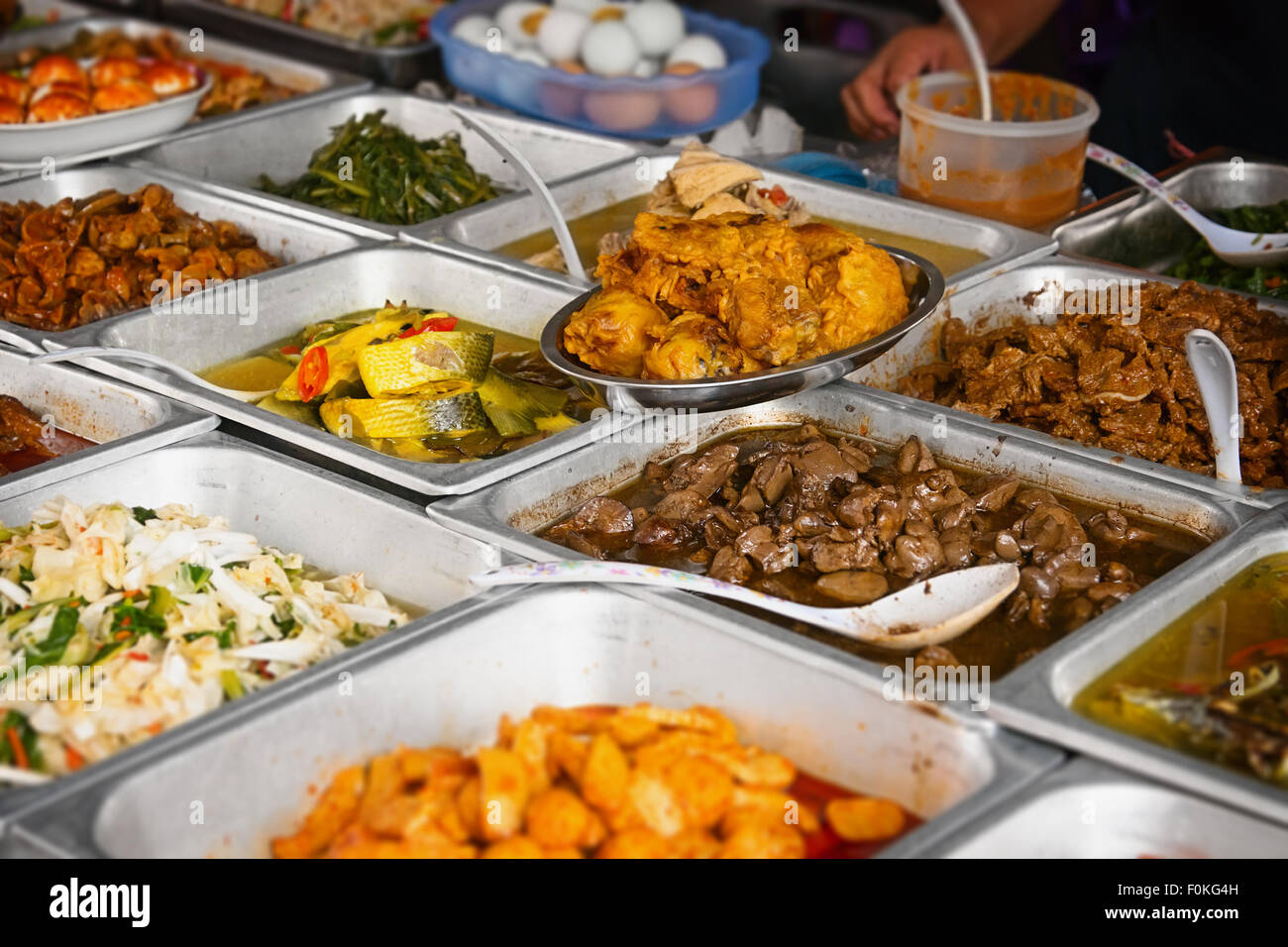 Wide variety of food choices, including seafood, chicken, vegetables ...