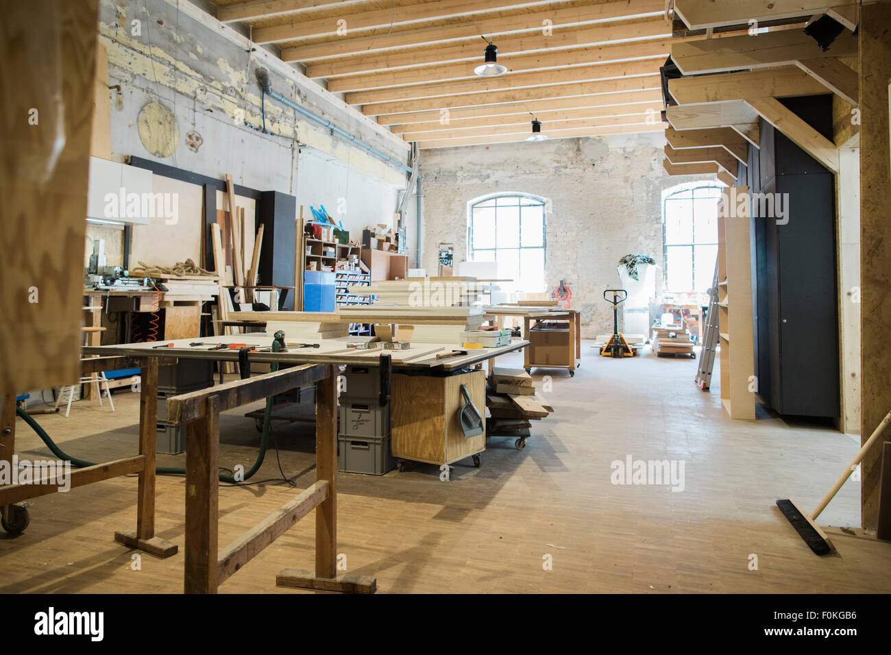 Interior of a carpenter's workshop Stock Photo - Alamy