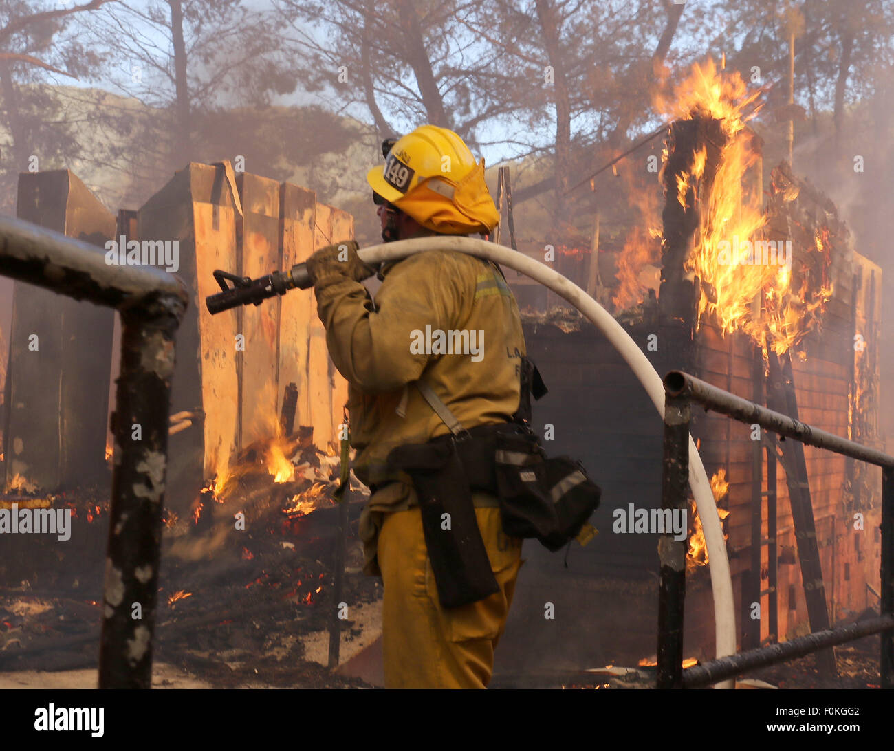 Aug 16, 2015. Angeles National Forest.Los Angeles County firefighters ...