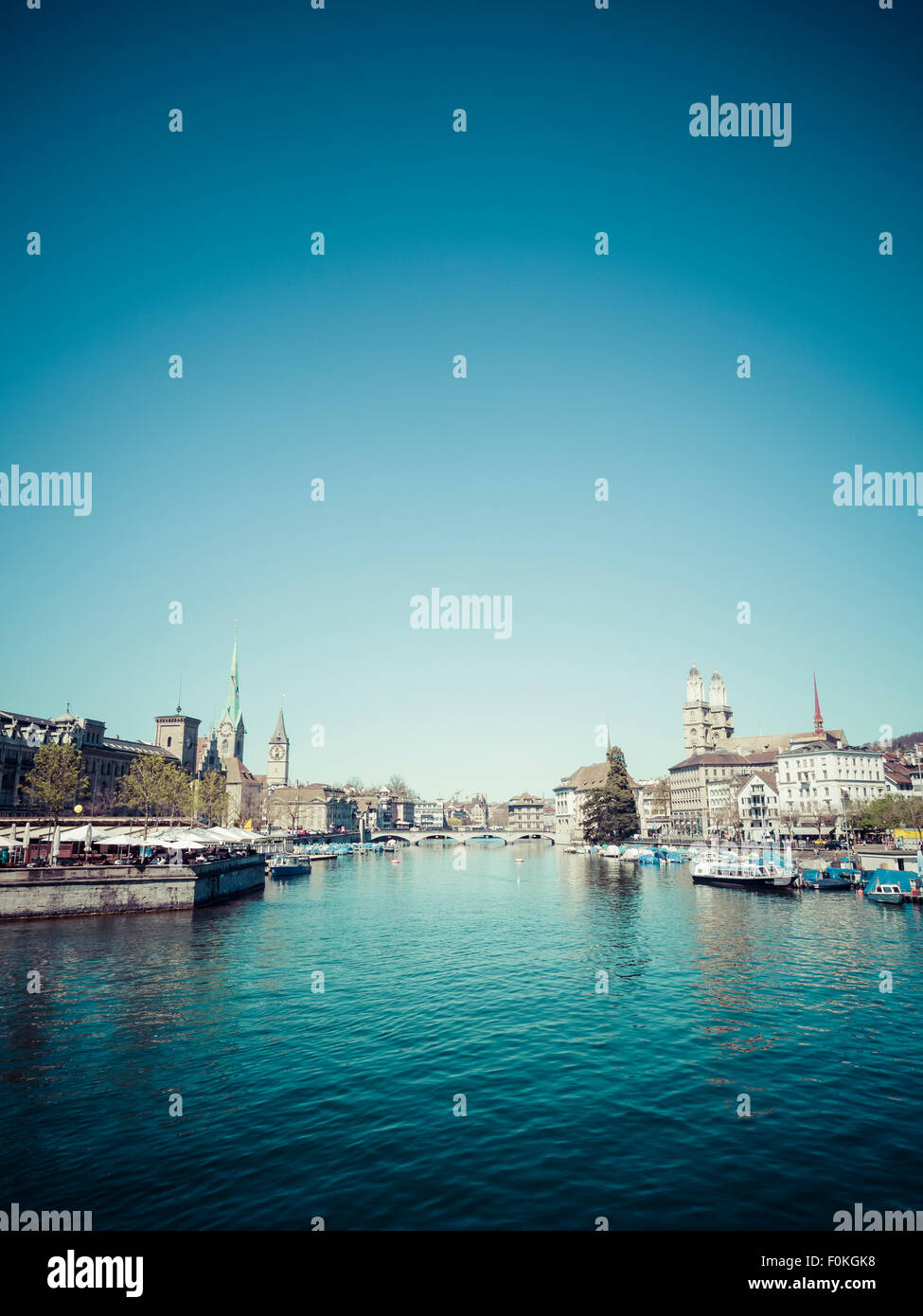 Switzerland, Zurich, Cityscape, View to Limmat river Stock Photo - Alamy