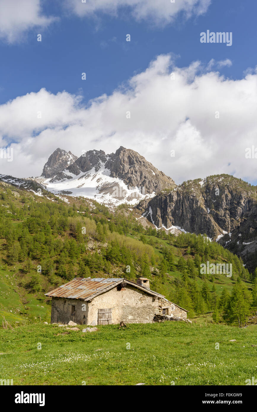 Italy, Piemont, Maira Valley, barn in the mountains Stock Photo - Alamy