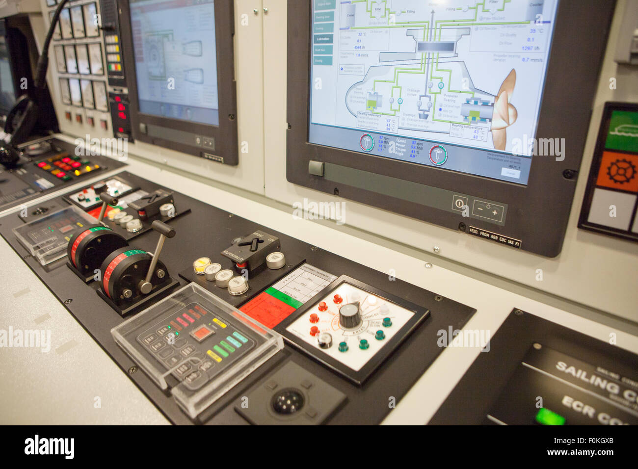 The engine control room inside a modern cruise liner The Celebrity ...