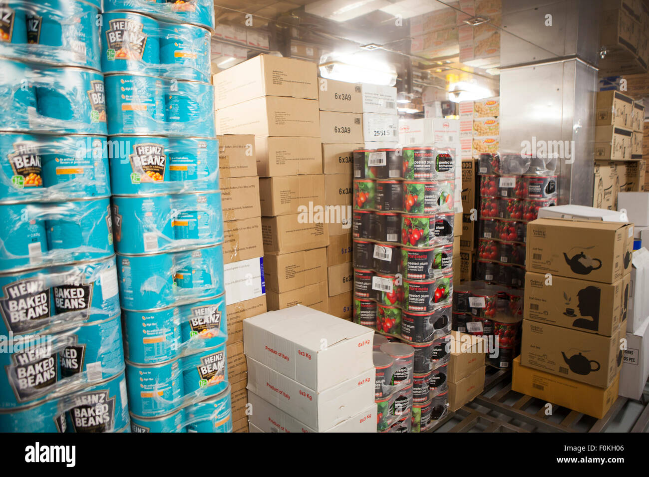 Food and drink Storage and preparation store rooms on a modern cruise ...