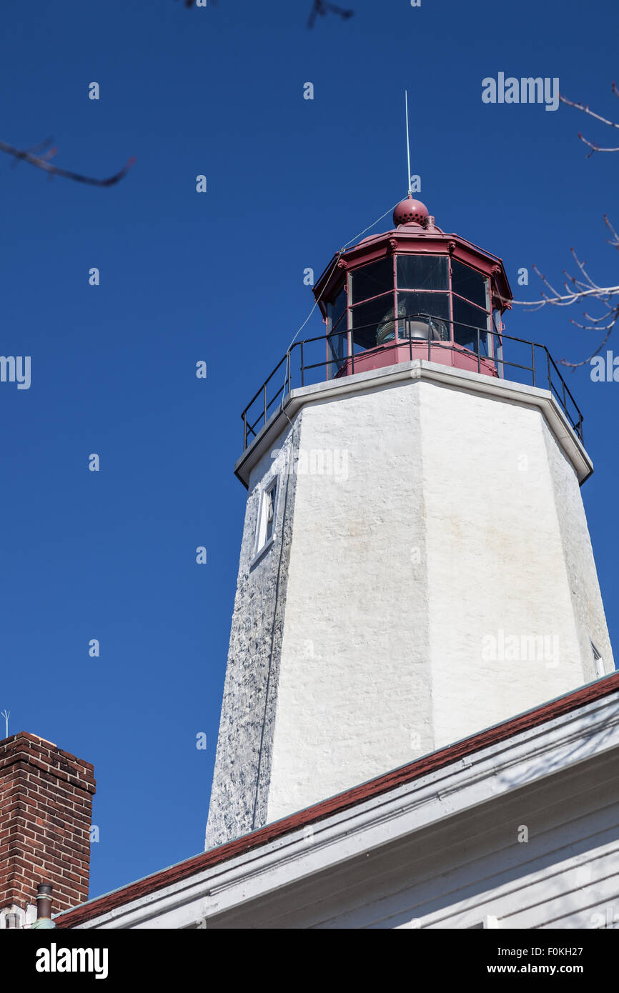 Sandy Hook Light on Fort Hancock, New Jersey, is the oldest working ...