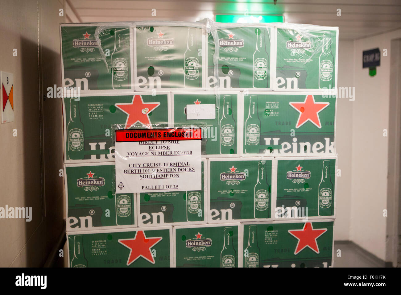 Food and drink Storage and preparation store rooms on a modern cruise ...