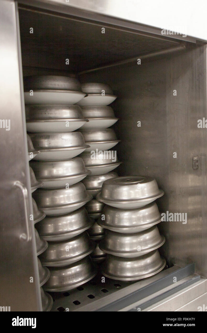Modern Cruise liner Galley kitchen area preparing and serving guests ...