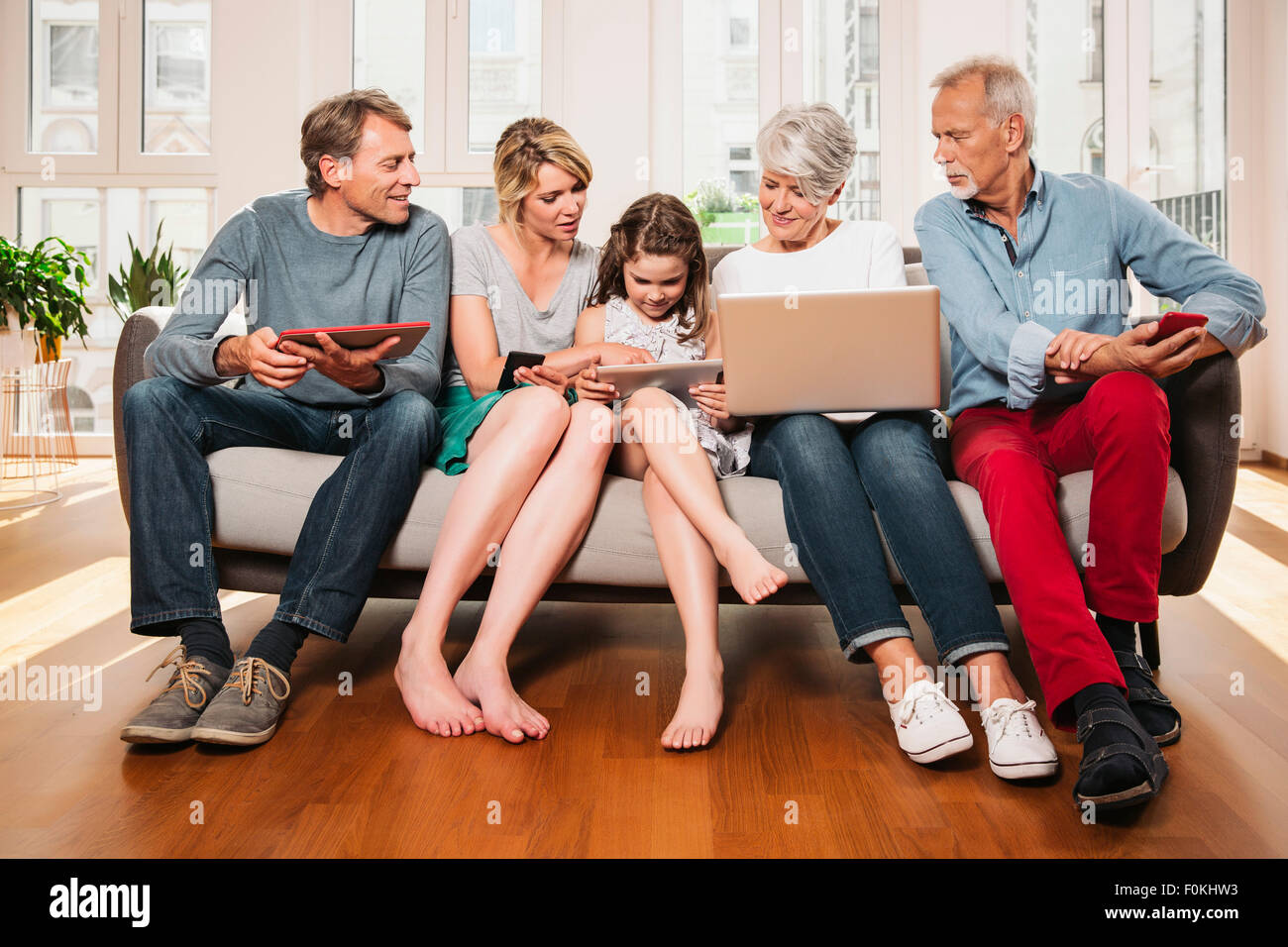 Group Picture Three Generations Family High Resolution Stock ...