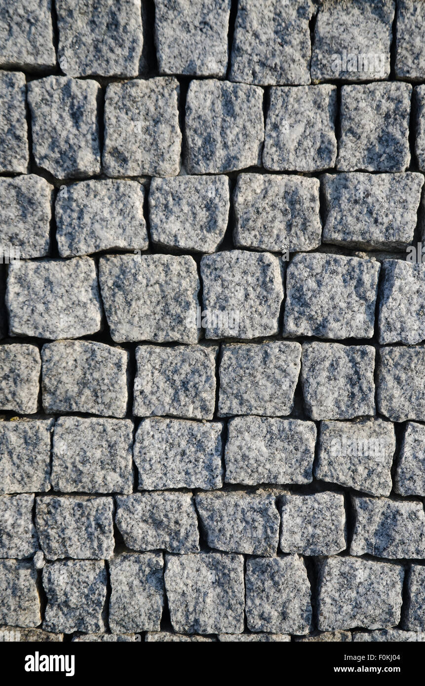 Cobbled pavement pattern made of granite cubes Stock Photo - Alamy