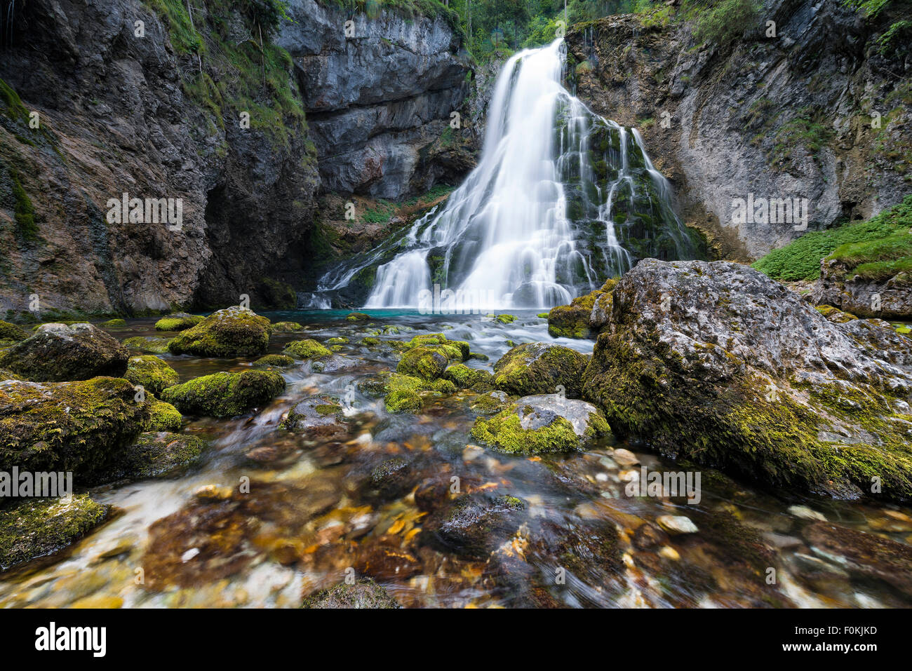 Austria, Salzburg State, View of Golling waterfall Stock Photo - Alamy