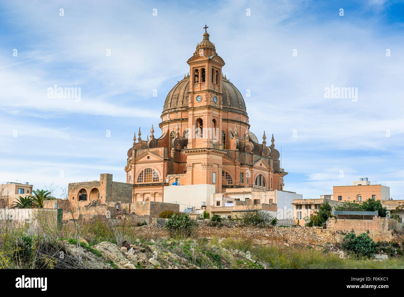 Malta, Xewkija, San Gwan Basilica Stock Photo - Alamy