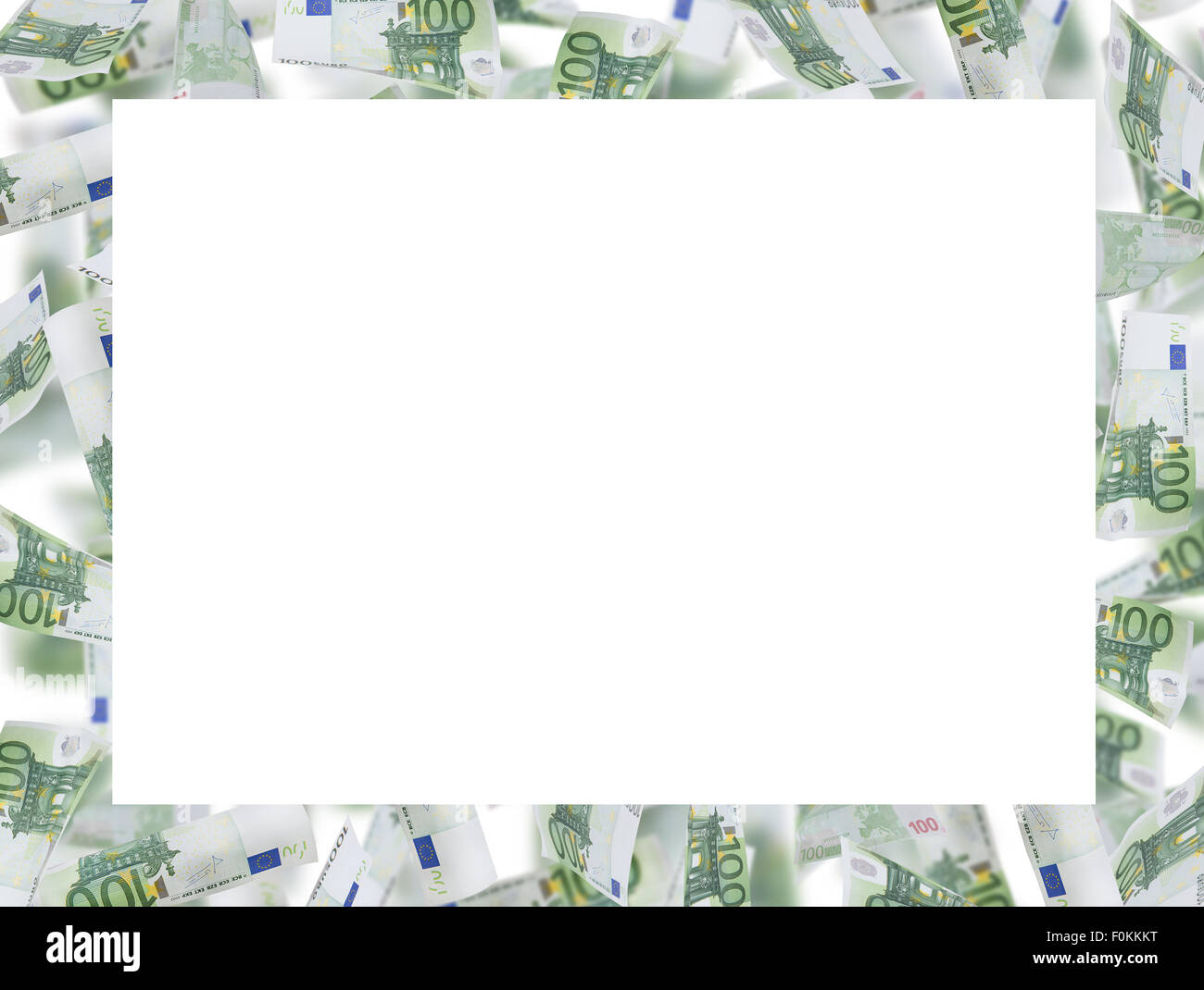one hundred Euro Notes photo frame Stock Photo - Alamy