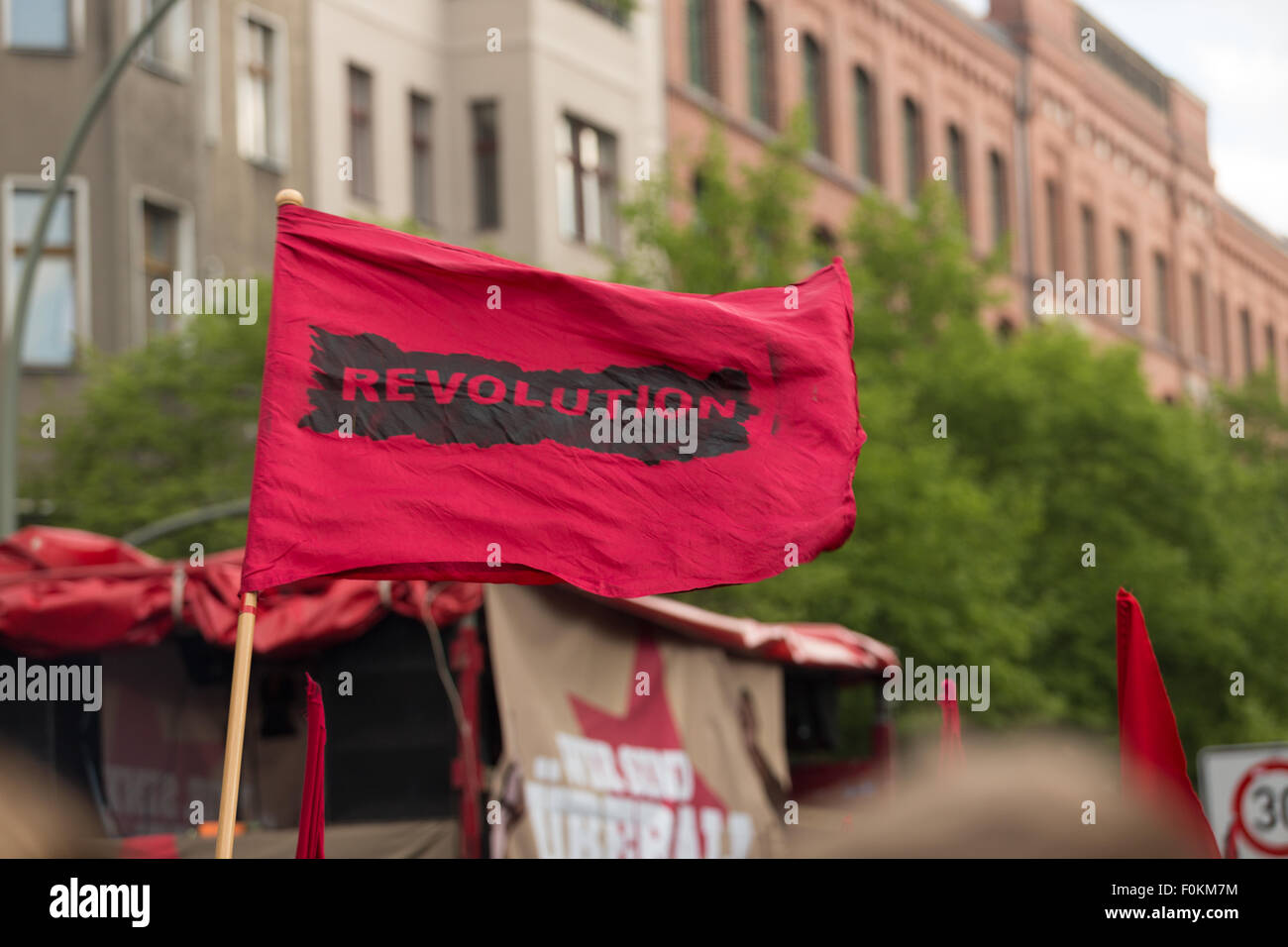 Left wing may day demonstration germany hi-res stock photography and ...